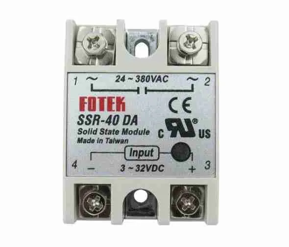 Relé de Estado Sólido SSR-40DA 250V 40A Controle 3 a 32V - Loja Vida de Silício