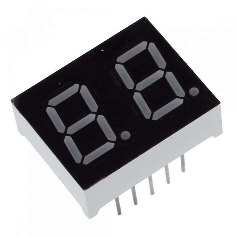 Display Led 7 Segmentos 2 Dígitos Anodo Comum Loja Vida De Silício